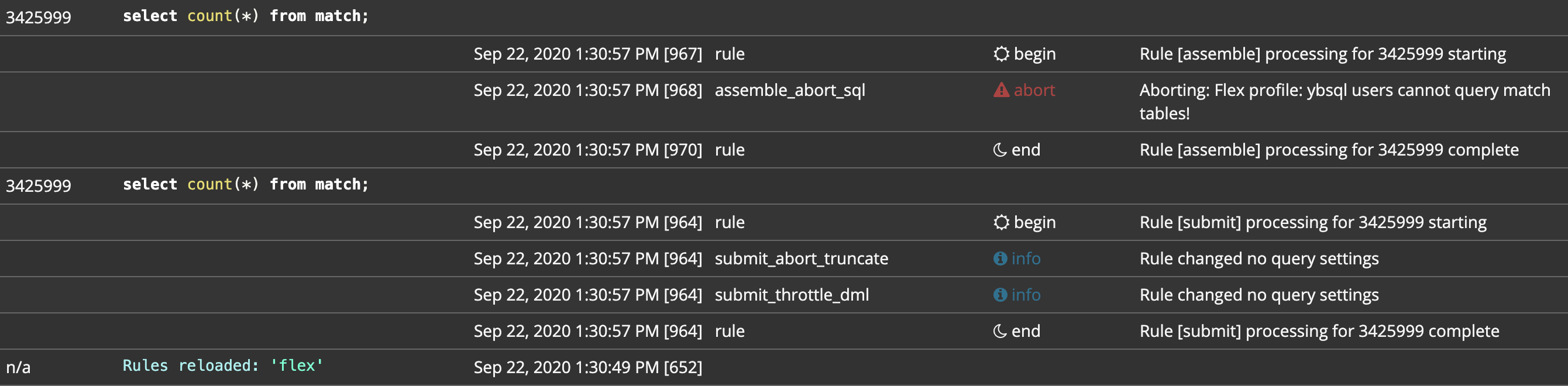 Assemble Rule Examples | Yellowbrick Data