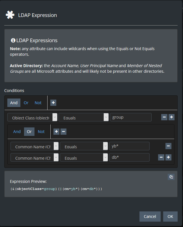 LDAP Synchronization: Examples with Filters | Yellowbrick Data